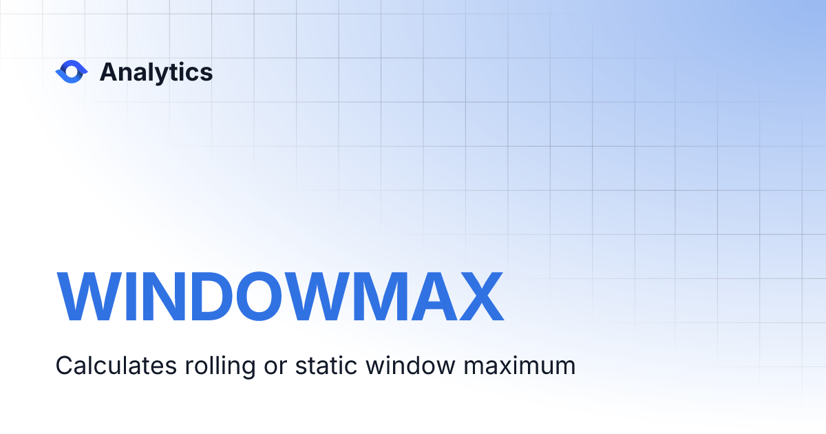 WINDOWMAX | Analytics