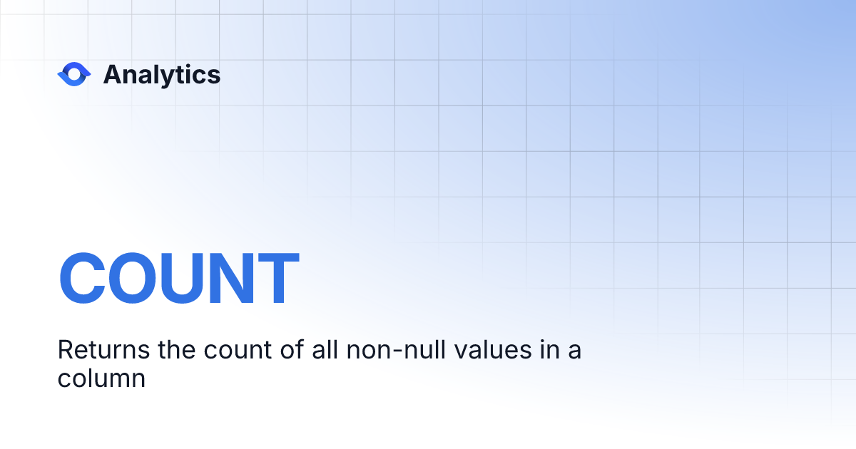 COUNT | Analytics