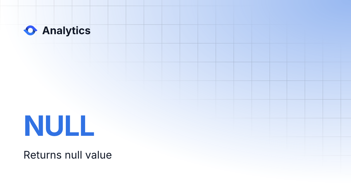 NULL | Analytics