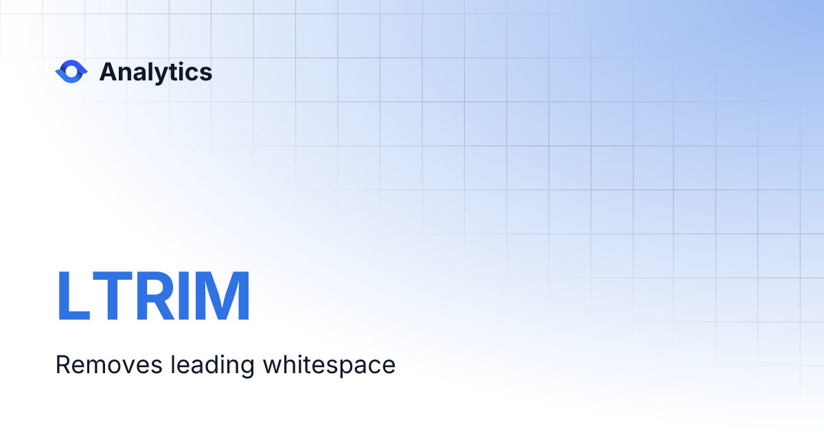 LTRIM | Analytics