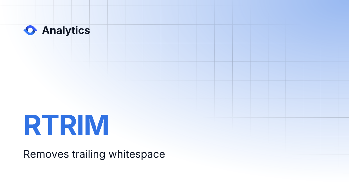 RTRIM | Analytics