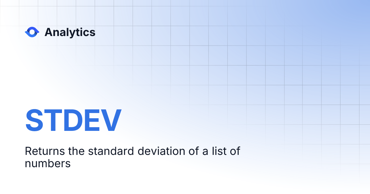 STDEV | Analytics