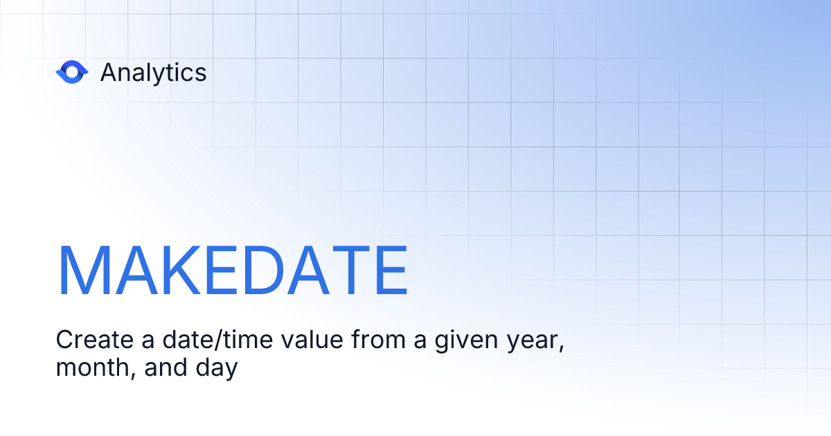 MAKEDATE | Analytics
