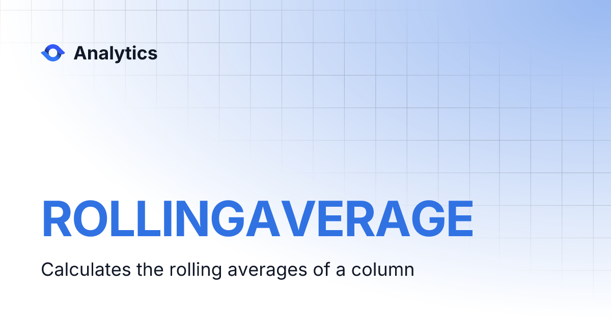 ROLLINGAVERAGE | Analytics