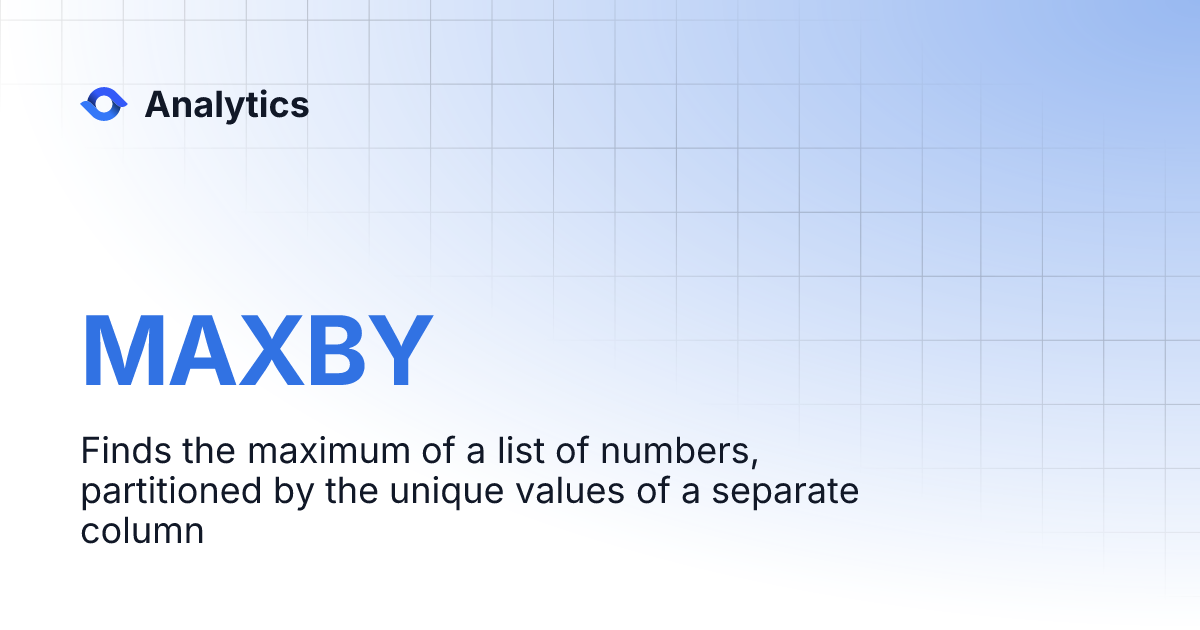 MAXBY | Analytics
