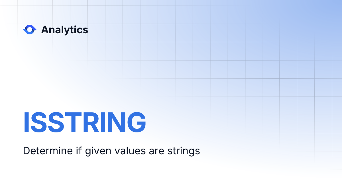 ISSTRING | Analytics