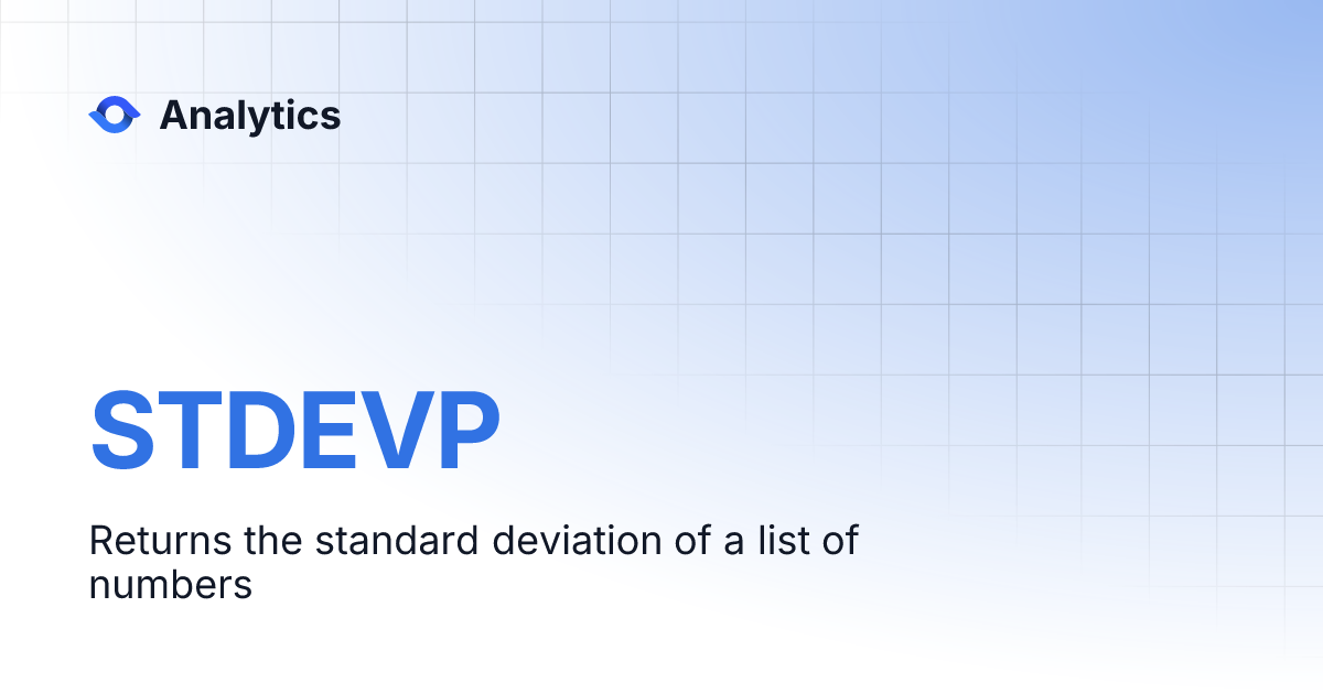 STDEVP | Analytics